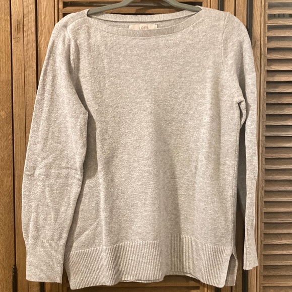 LOFT | Sweaters | Boatneck Gray Sweater From Loft | Poshmark